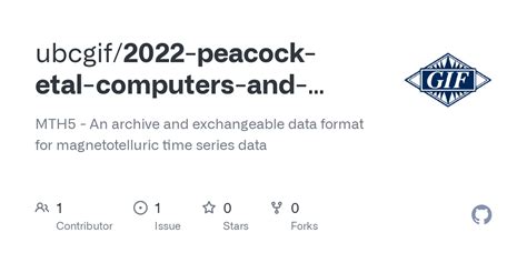 Github Ubc2022 Peacock Etal Computers And Geosciences Mth5 An