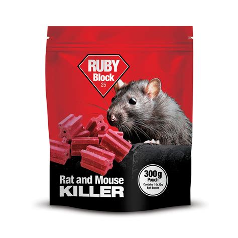 Ruby Block 25 Pouch Rat And Mouse Killer 300g Rh Gaudion