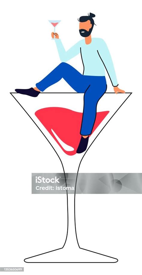 술 문제 알코올 중독 술취한 개념에 대한 술 음료 축제 분위기와 쾌활한 분위기 술취한 뇌 벡터 일러스트와 와인 해피 홀리데이 축하의 한 잔에 남자 남자에 대한 스톡 벡터