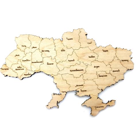 ᐉ Панно з дерева карта України заготовка з гравіюванням 40х27 см 1858803482 • Краща ціна в