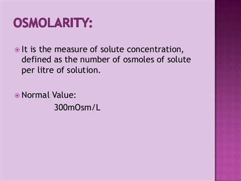 Regulation Of Osmolarity
