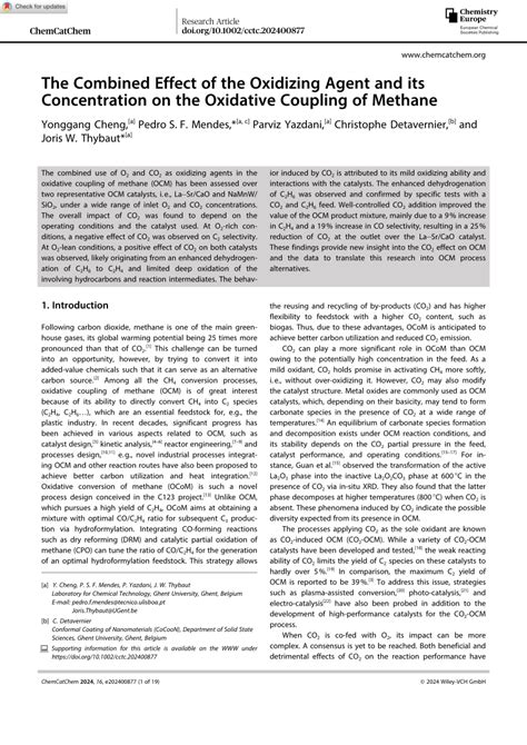Pdf The Combined Effect Of The Oxidizing Agent And Its Concentration