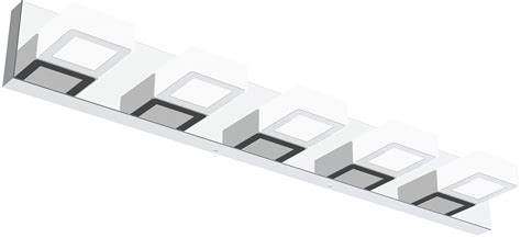 Ralbay Led Bathroom Vanity Lighting Fixtures 5 Lights Acrylic Rotable