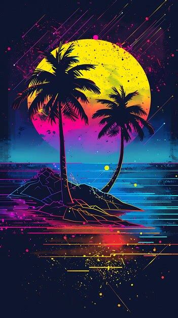 Premium Photo Set Of Simple Beach 16 Bit Pixel With Sand And Palm