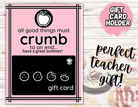 Crumbl T Card Holderprintableinstant Downloadteacher T Tag