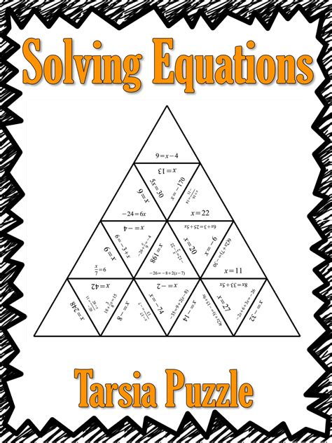Solving Equations All Types Tarsia 1 Funrithmetic