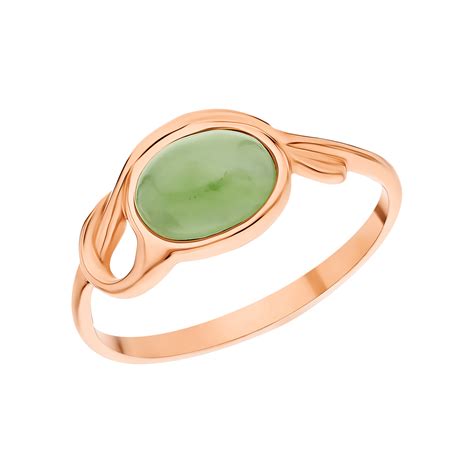 Серебряное кольцо с нефритом БАЛТИЙСКОЕ ЗОЛОТО 51800119 розовое