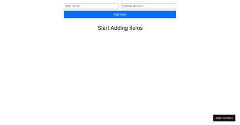 6 React Calorie Tracker Crud Codesandbox