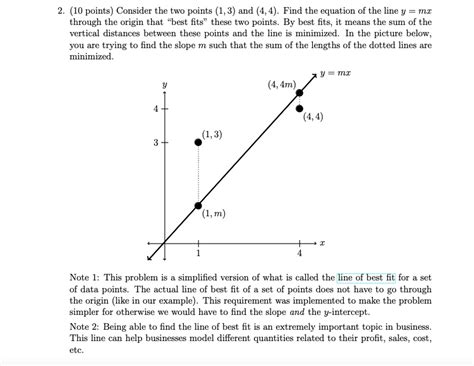 Solved 2 10 Points Consider The Two Points 1 3 And Chegg Com
