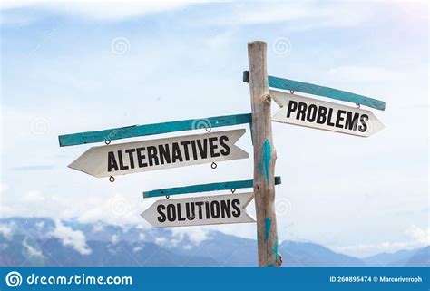 Wooden Signpost With Problem Choices Stock Photo Image Of Post Competition
