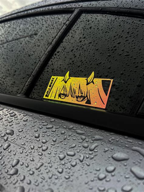 Zero Two Jdm Bumper Sticker Zero Two Decal Franxx Sticker Pink Hair Decal Darling In The Franxx