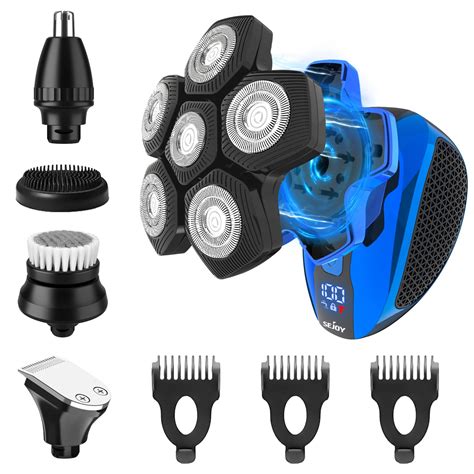 Sejoy 6d Anti Pinch Electric Razor For Bald Men 5 In 1 Waterproof