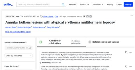 Annular Bullous Lesions With Atypical Erythema Multiforme In Leprosy