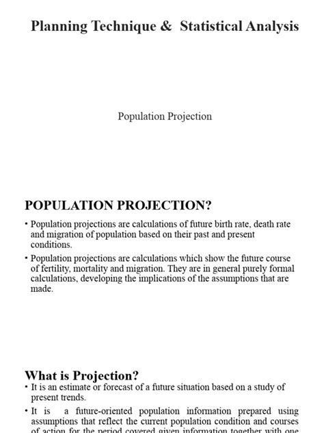 Seminar Population Projection Methods Pdf Logistic Function Demography