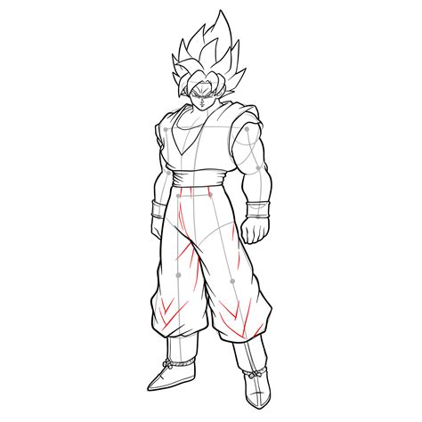 Learn How To Draw Goku In SSGSS From Dragon Ball FighterZ