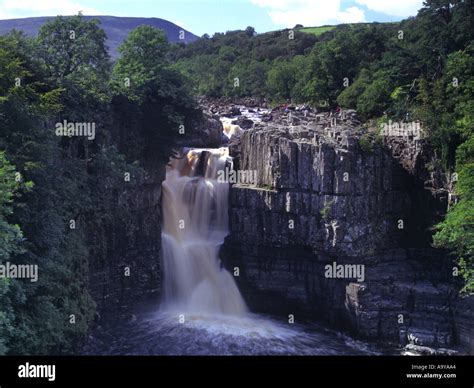 High Force Waterfall On The River Tees Upper Teesdale County Durham