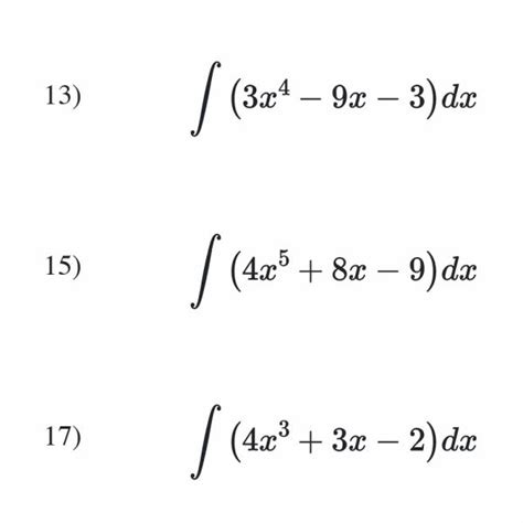 Integration Worksheets 100 Questions And Answers Maths Academy