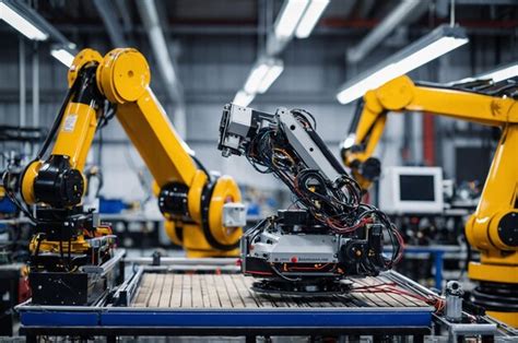 Advanced Robotics And Ai Systems For Modern Manufacturing Facilities Premium Ai Generated Image