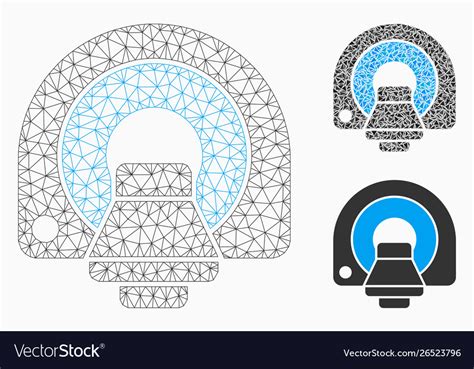 Mri Equipment Mesh Carcass Model Royalty Free Vector Image