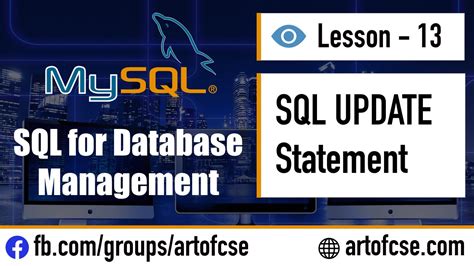 Sql Update Statement For Updating Data