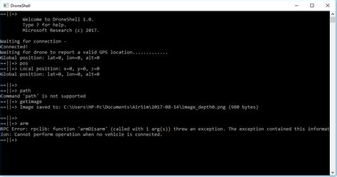 Droneshell Error Issue Microsoft Airsim Github