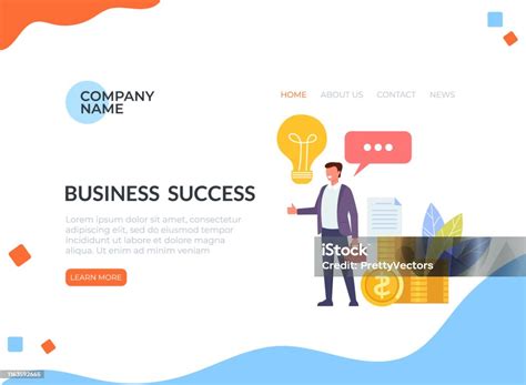 좋은 신선한 아이디어를 가지고 돈 웹 배너로딩 페이지를 만드는 사업가 사무실 노동자 문자 벡터 플랫 만화 그래픽 디자인 일러스트