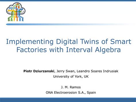Implementing Digital Twins Of Smart Factories With Interval Algebra Ppt