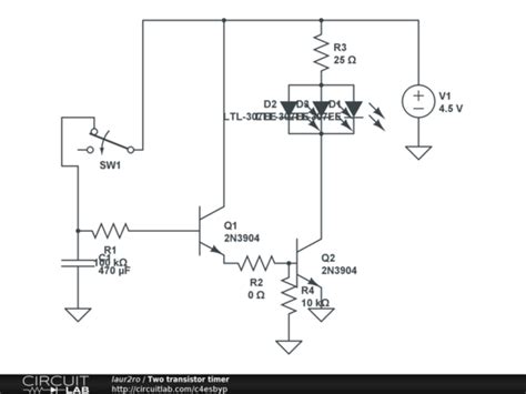 Two Transistor Timer Circuitlab