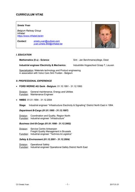 Cv Smets Yvan 2017 01 01 Doc