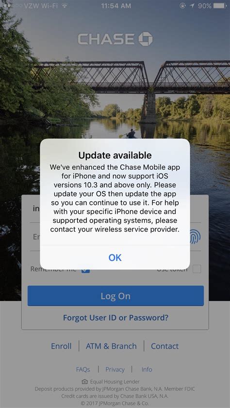 Chase App Forcing You To Update Ios Is Ridiculous I M Currently At Because I Have My Phone