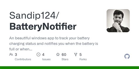 GitHub Sandip124 BatteryNotifier An Beautiful Windows App To Track Your Battery Charging