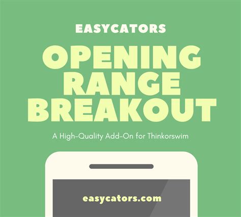Opening Range Breakout Orb Indicator Scanner And Column For Thinkorswim Easycators