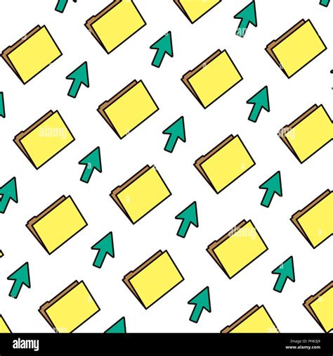 Color Folder File With Arrow Cursor Background Stock Vector Image And Art Alamy