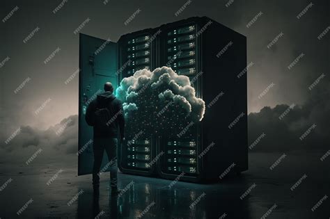 Vinculación De La Computadora A La Nube Con Conexión De Servidor Almacenamiento En La Nube En