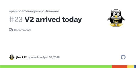 V Arrived Today Issue Openipcamera Openipc Firmware GitHub