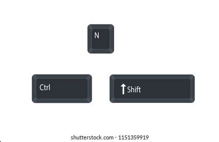 Control Ctrl Shift N Computer Key Stock Vector Royalty Free Shutterstock