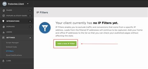 Filtering IP Addresses Documentation