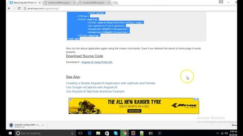 Removing The From The Angularjs Urlimplement Pretty Url Url Rewriting Youtube
