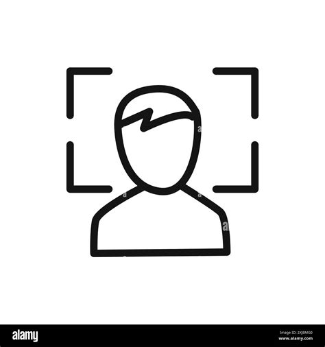 Face Detection Icon Linear Vector Graphics Sign Or Symbol Set For Web App Ui Stock Vector Image