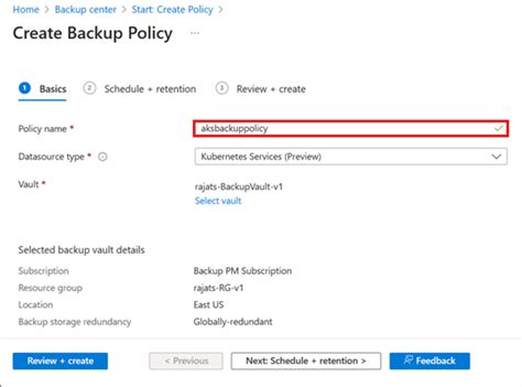 Fazer Backup Do Serviço De Kubernetes Do Azure Usando O Backup Do Azure