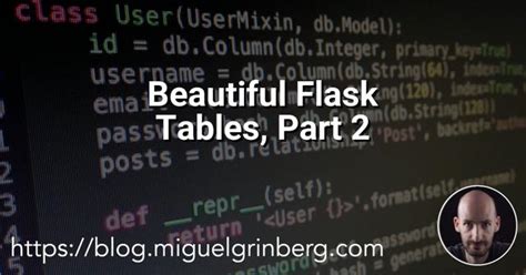Beautiful Flask Tables Part 2