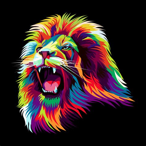 Drawings Of Lions Roaring In Color