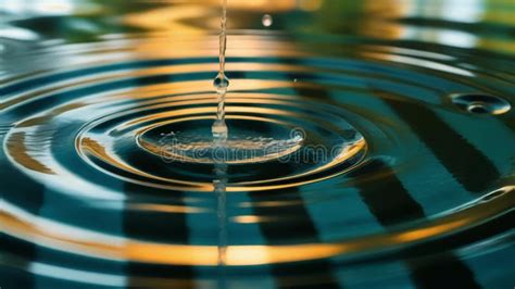 Drops Falling And Creating Concentric Ripples On Water Surface Stock Video Video Of Drop