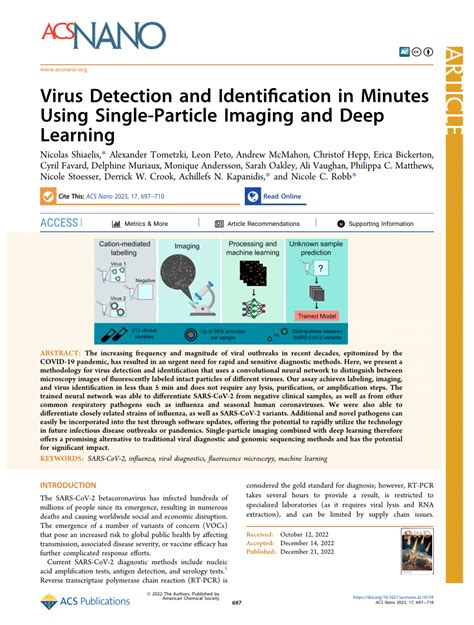 Pdf Virus Detection And Identification In Minutes Using Single