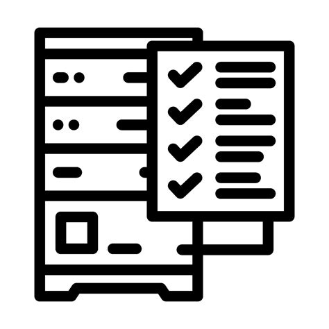 Data Validation Database Line Icon Vector Illustration 34913058 Vector