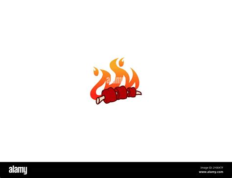 Logo Grilled Ribs Restaurant Food Beef Ribs Logo Design Colorful