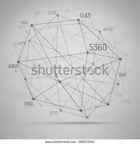Big Data Visualization Abstract Graphic Consisting Stock Vector