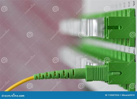 Optical Distribution Frame With Optic Cables Royalty Free Stock