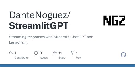 Github Dantenoguez Streamlitgpt Streaming Responses With Streamlit Chatgpt And Langchain