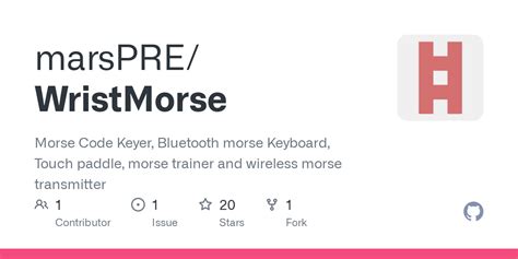 GitHub MarsPRE WristMorse Morse Code Keyer Bluetooth Morse Keyboard Touch Paddle Morse